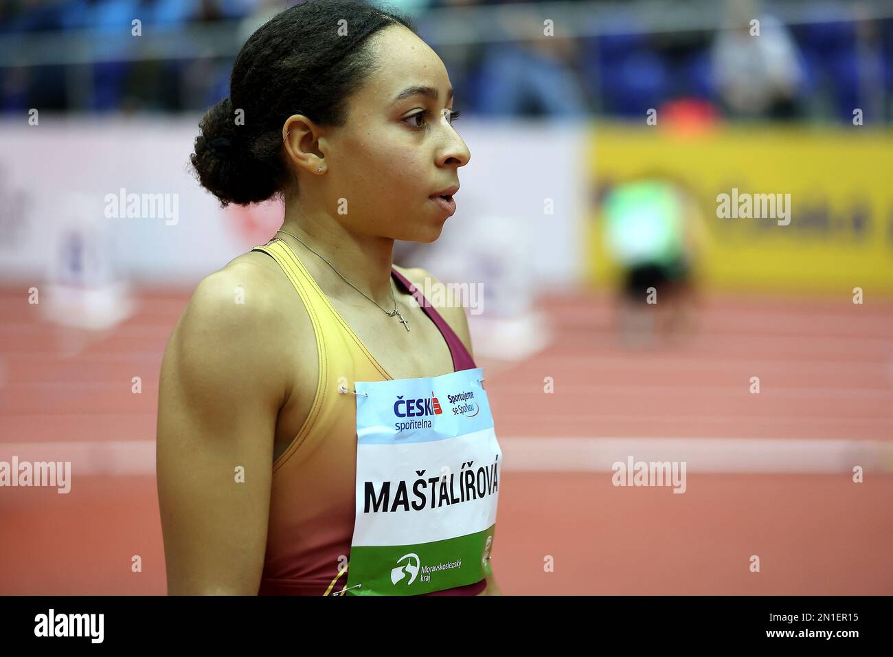 Czech Emma Mastalirova competes in triple jump during the Czech Indoor ...