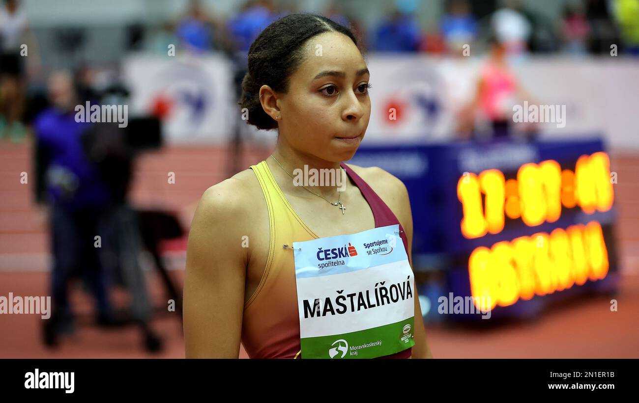 Czech Emma Mastalirova competes in triple jump during the Czech Indoor ...