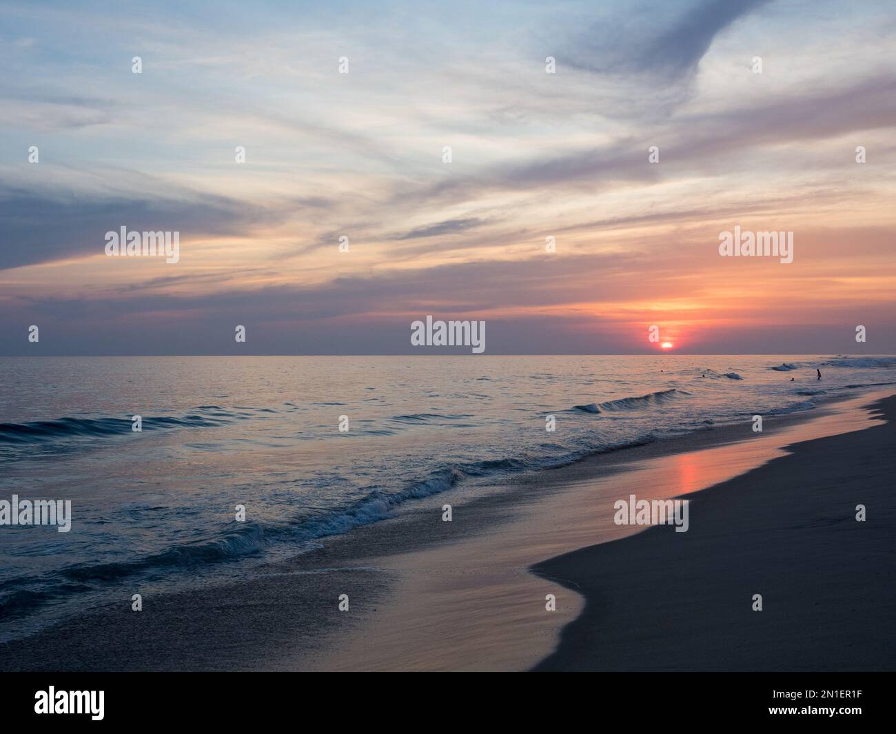 Sunset at Playa Bacocho, Oaxaca, Mexico, North America Stock Photo - Alamy