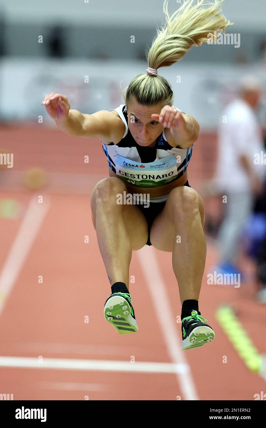 Ottavia Cestonaro of Italy competes in triple jump during the Czech ...