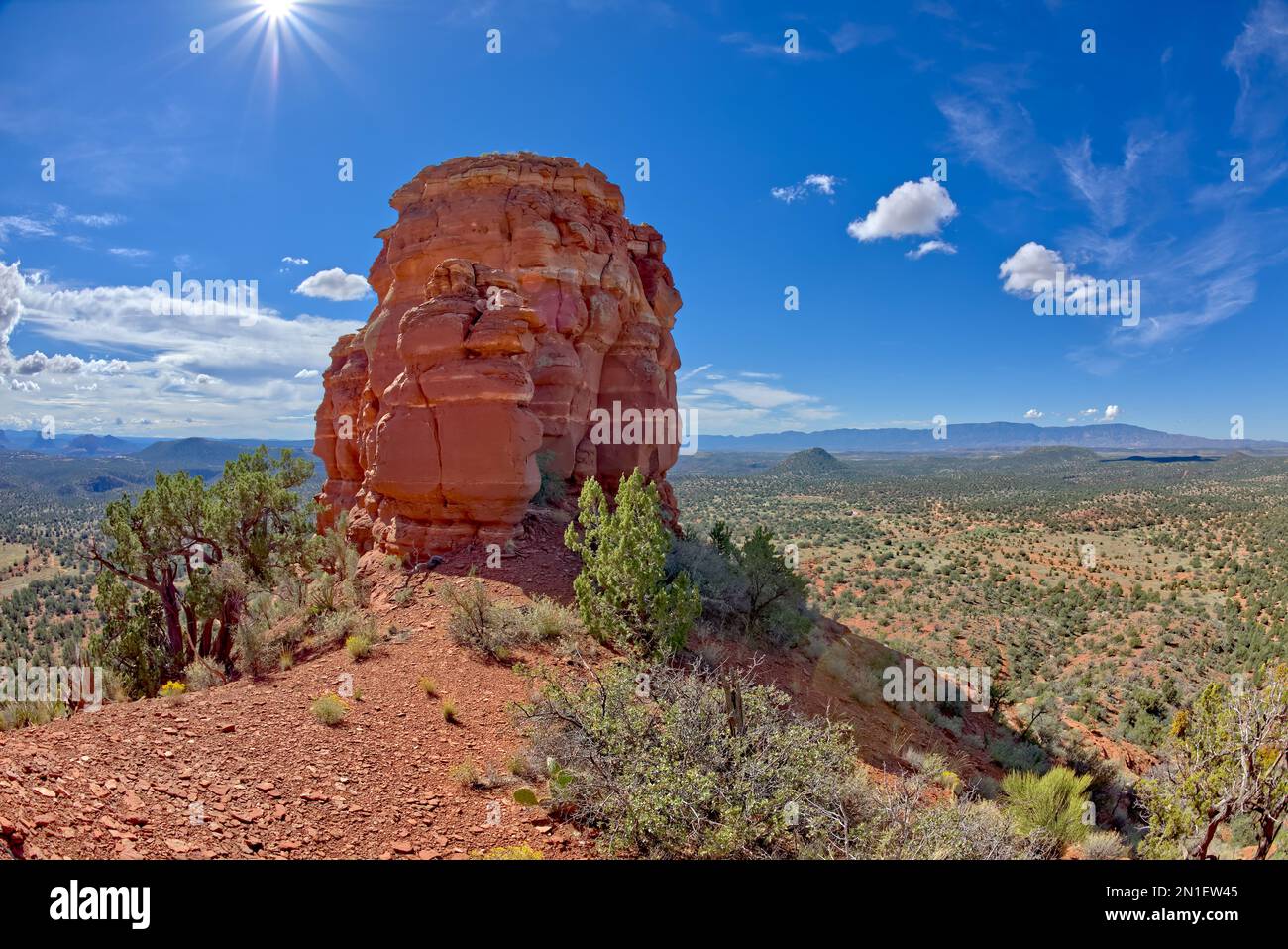 The south spire on the south summit of Cockscomb Butte in Sedona ...