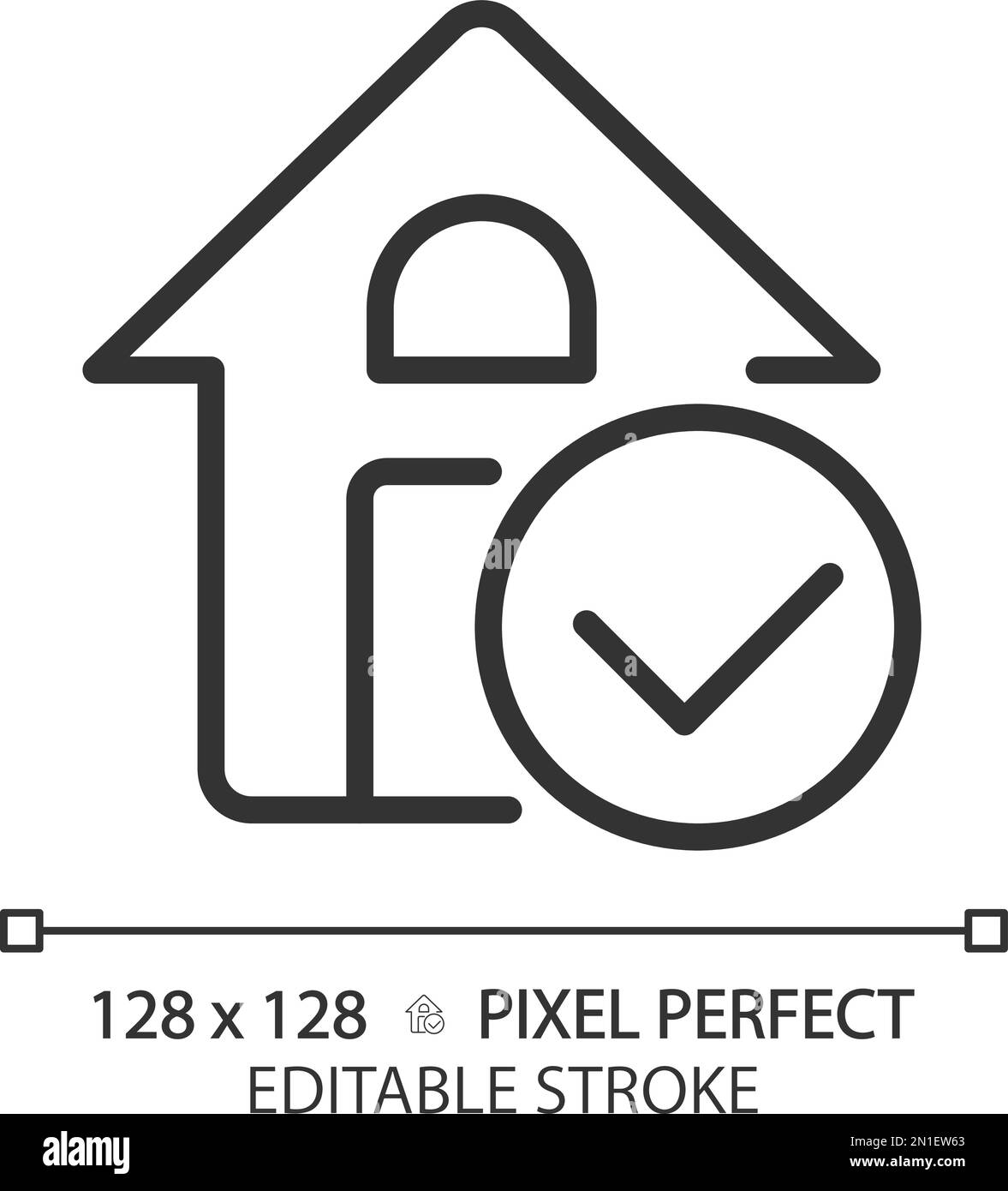 House verification pixel perfect linear icon Stock Vector Image & Art ... House verification pixel perfect linear icon Stock Vector Image & Art ...