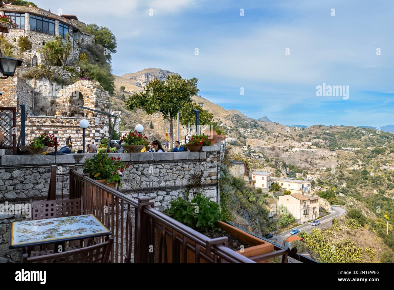 Views of Castelmola and Taormina, Sicily, Italy Stock Photo - Alamy