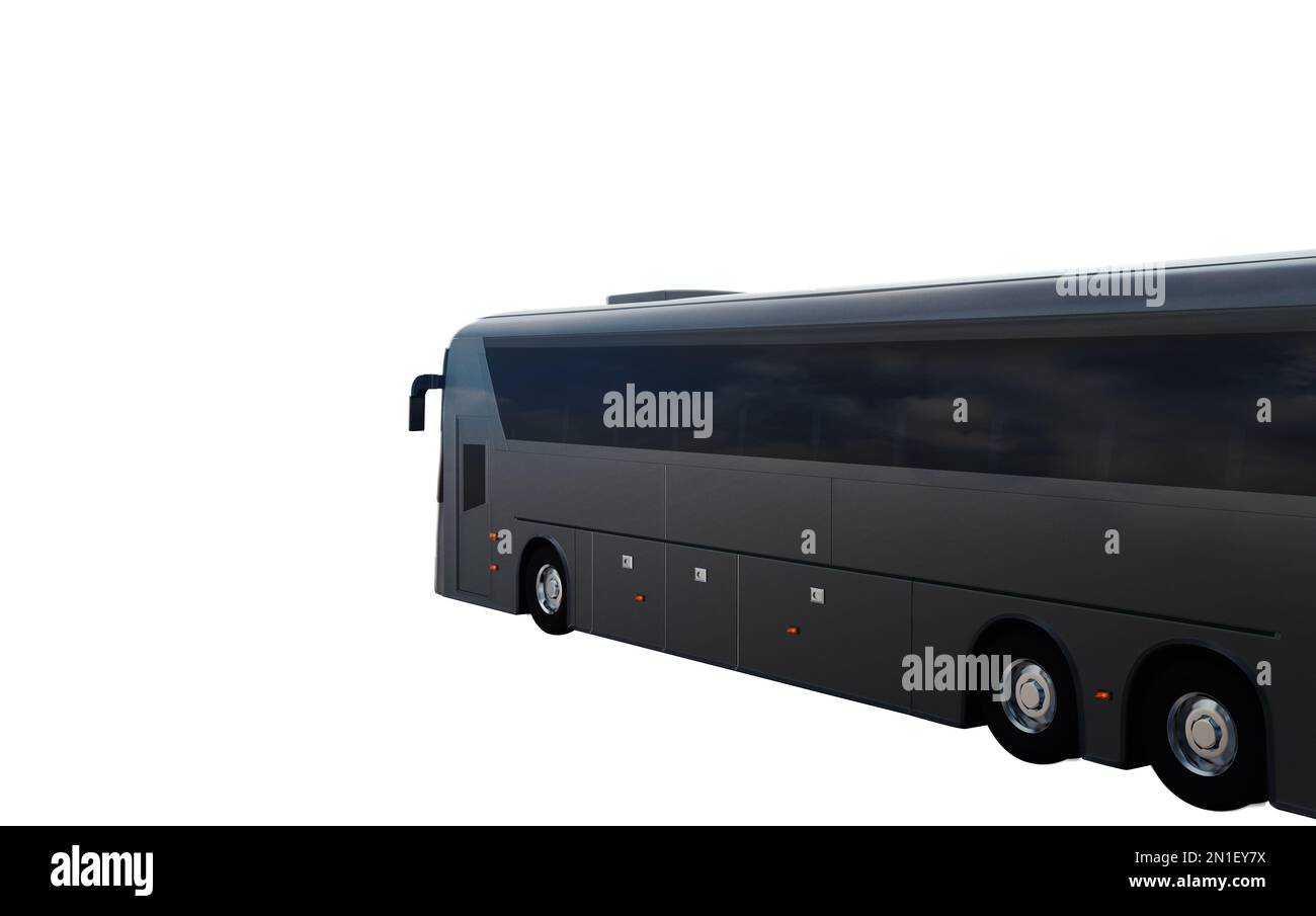 Vehicle black bus for passenger transport. concept of transportations ...