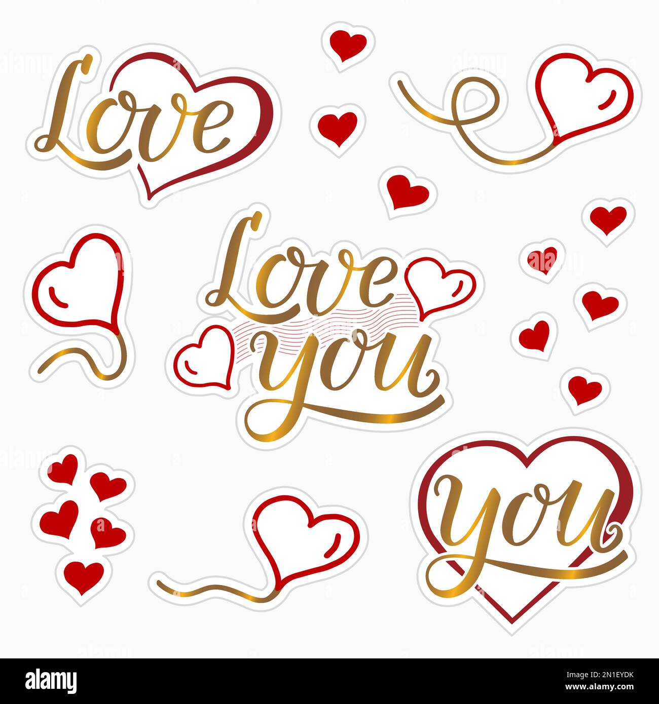 Declaration love set Stock Vector Images - Alamy