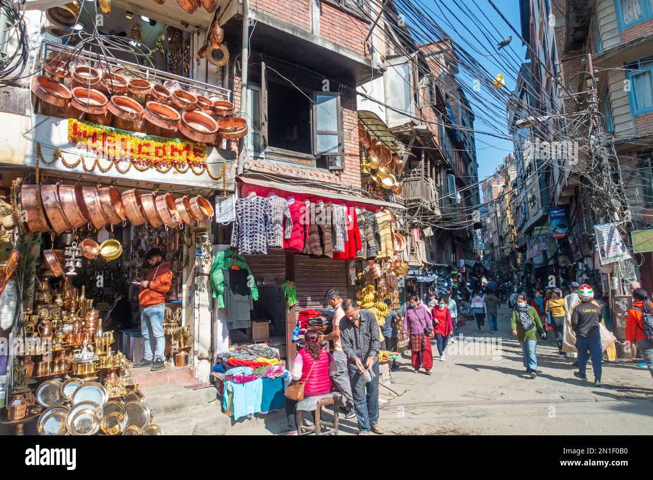 Asan Bazaar in Kathmandu, Nepal - December 2022 Stock Photo - Alamy
