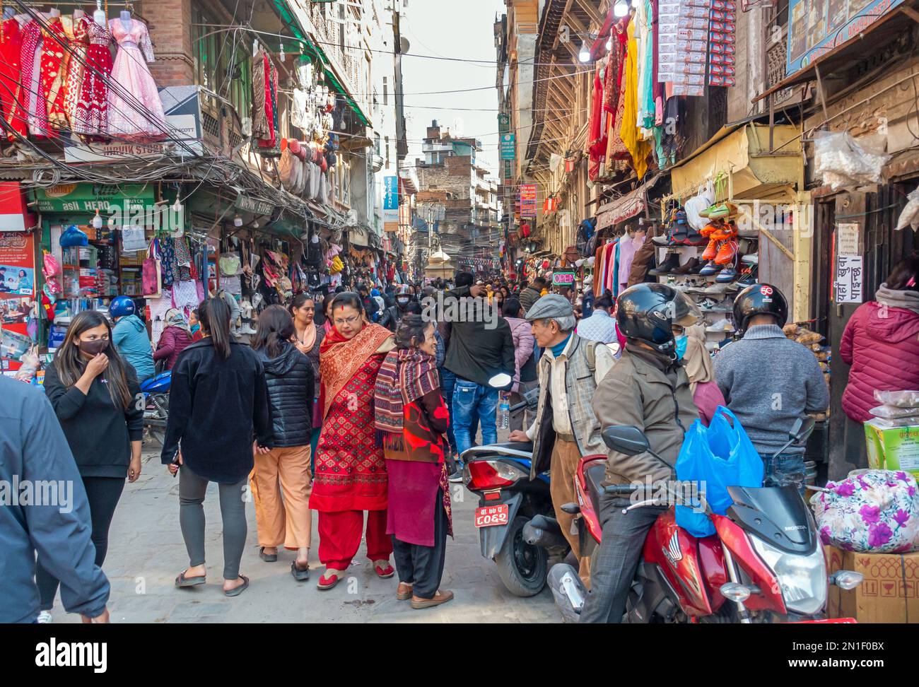 Asan Bazaar in Kathmandu, Nepal - December 2022 Stock Photo - Alamy