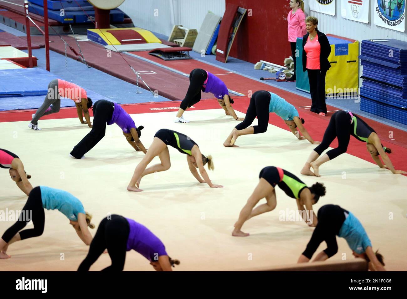 Martha Karolyi, national team coordinator for USA Gymnastics, watches ...