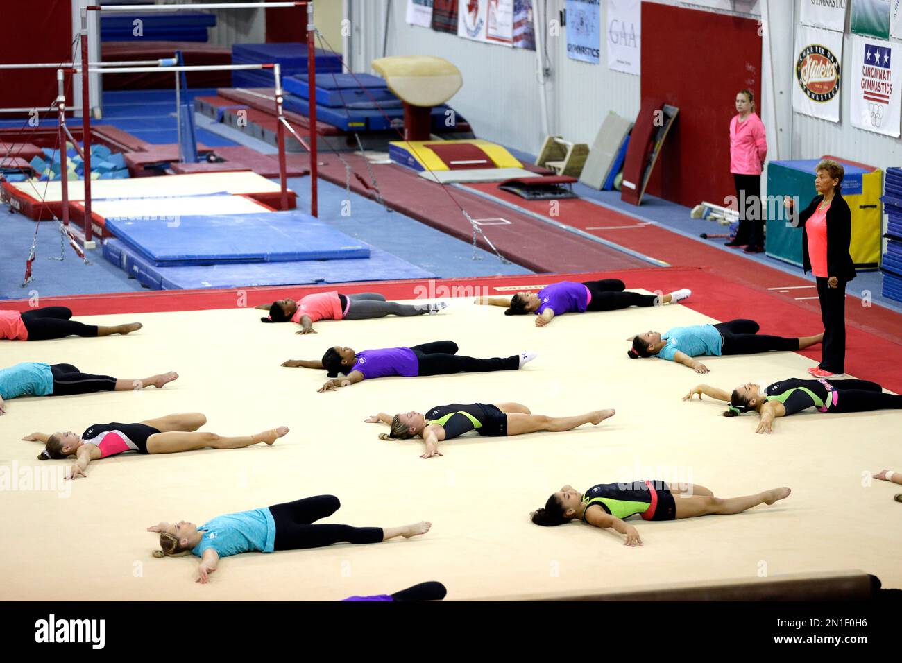 Martha Karolyi, national team coordinator for USA Gymnastics, watches ...