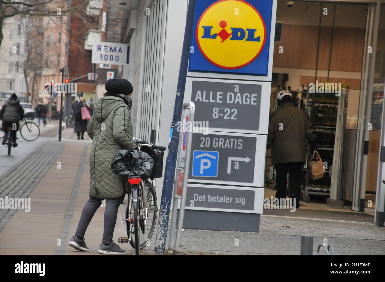 Copenhagen/Denmark/06 February 2023/German lidl grocery store in danish ...