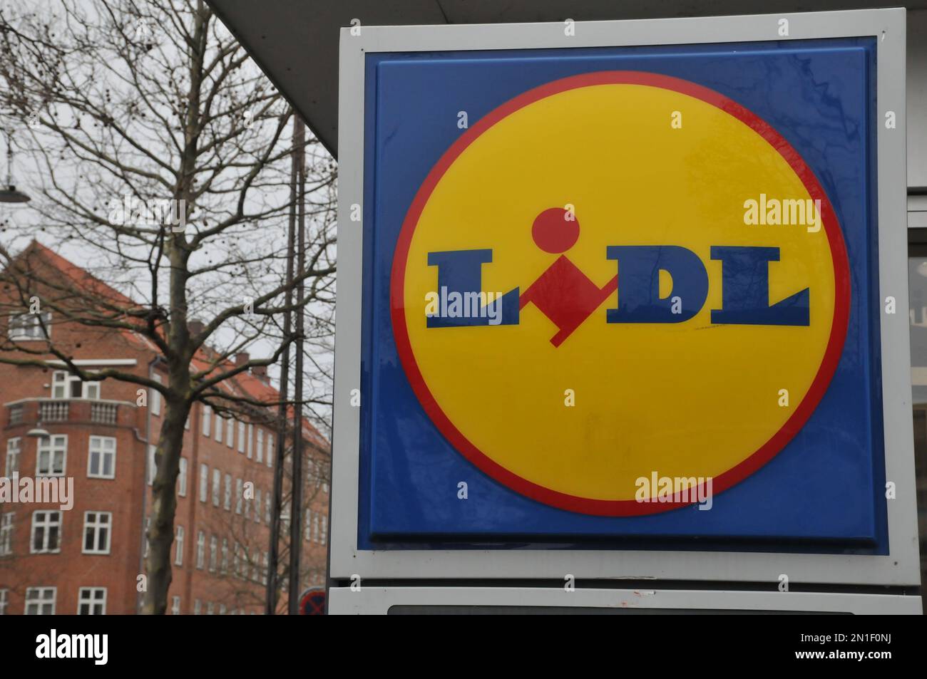 Copenhagen/Denmark/06 February 2023/German lidl grocery store in danish ...