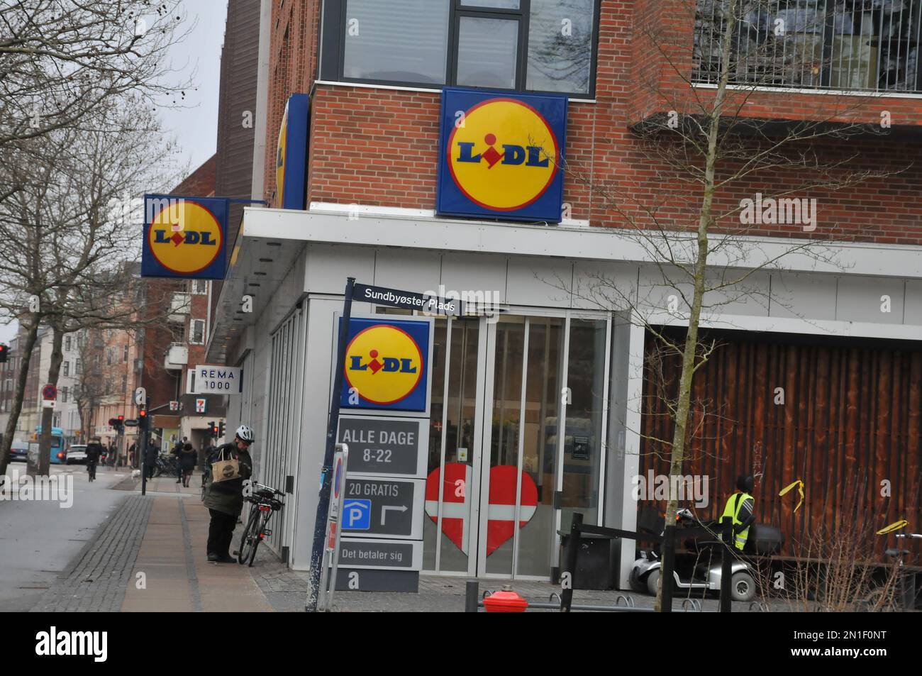 Copenhagen/Denmark/06 February 2023/German lidl grocery store in danish ...