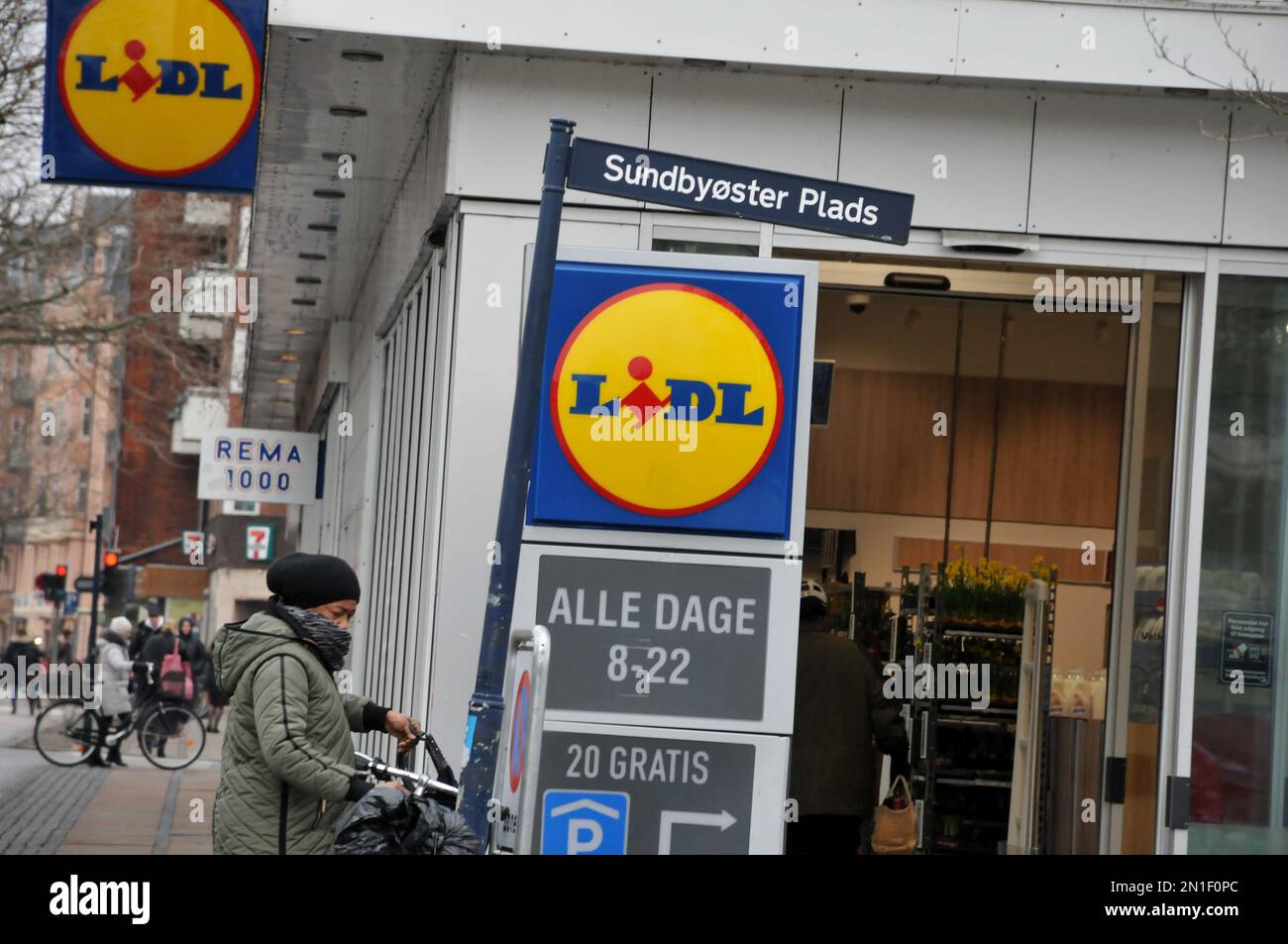 Copenhagen/Denmark/06 February 2023/German lidl grocery store in danish ...