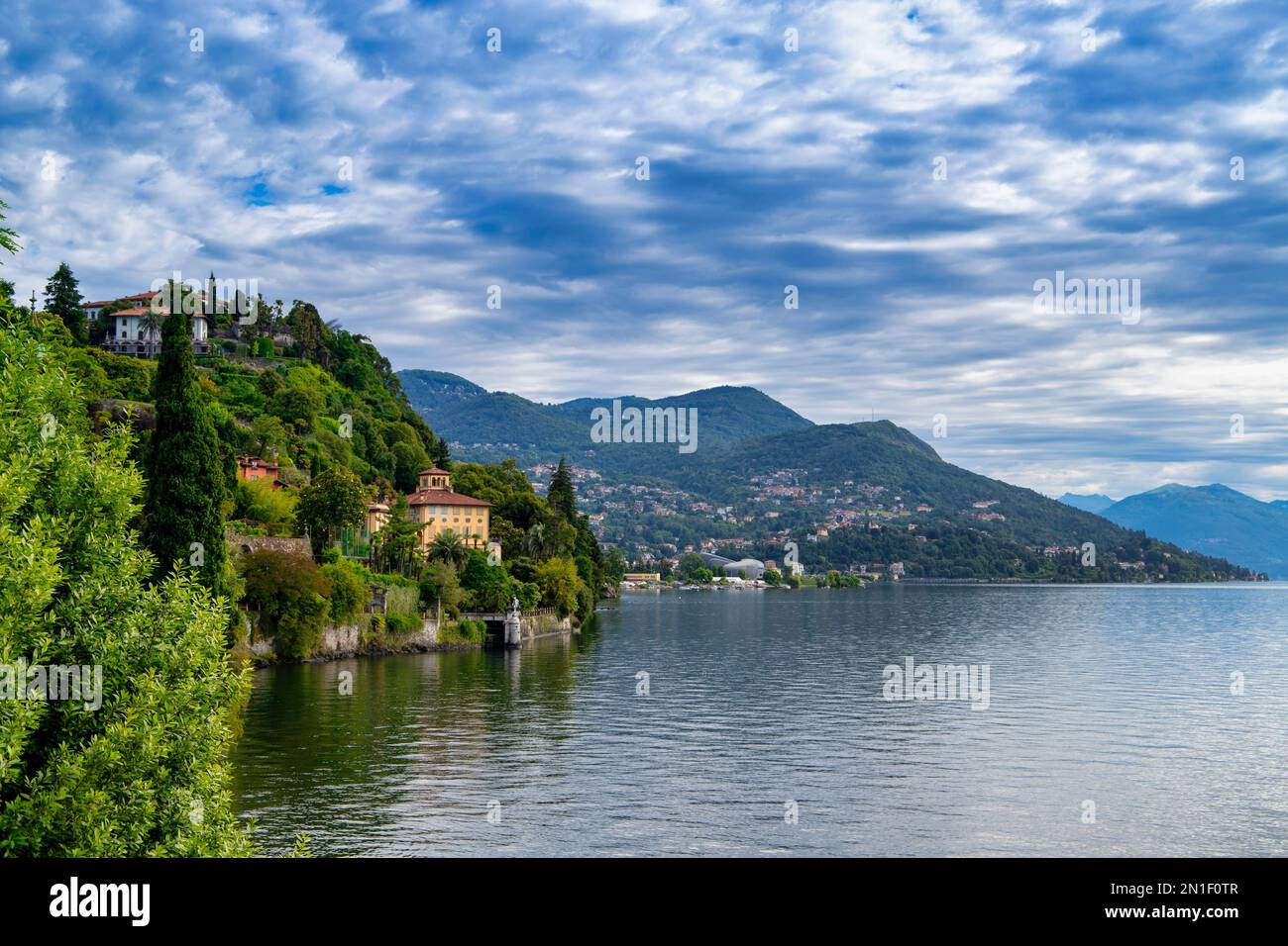 Panorama of Lake Maggiore from the gardens of Villa Taranto, Pallanza ...