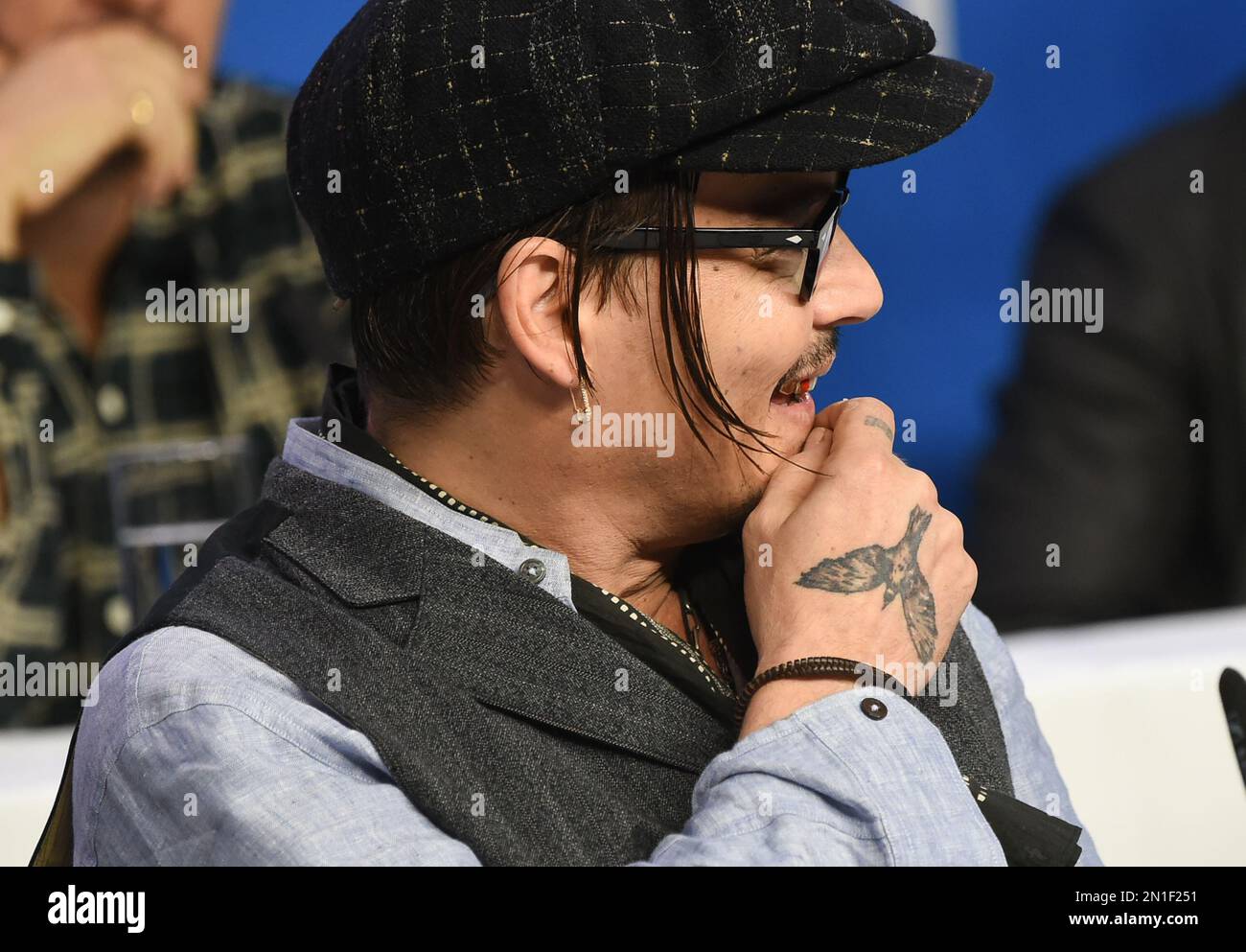 Actor Johnny Depp attends the press conference for "Black Mass" on day ...