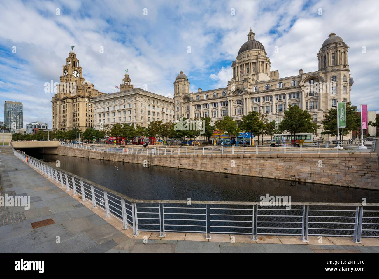 The Three Graces on the Liverpool Waterfront, Liverpool, Merseyside ...