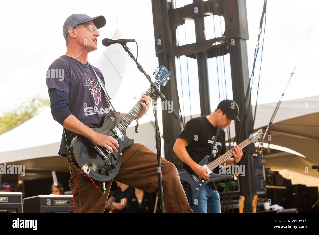 Matt Talbott and Tim Lash of Hum seen at Riot Fest & Carnival in ...