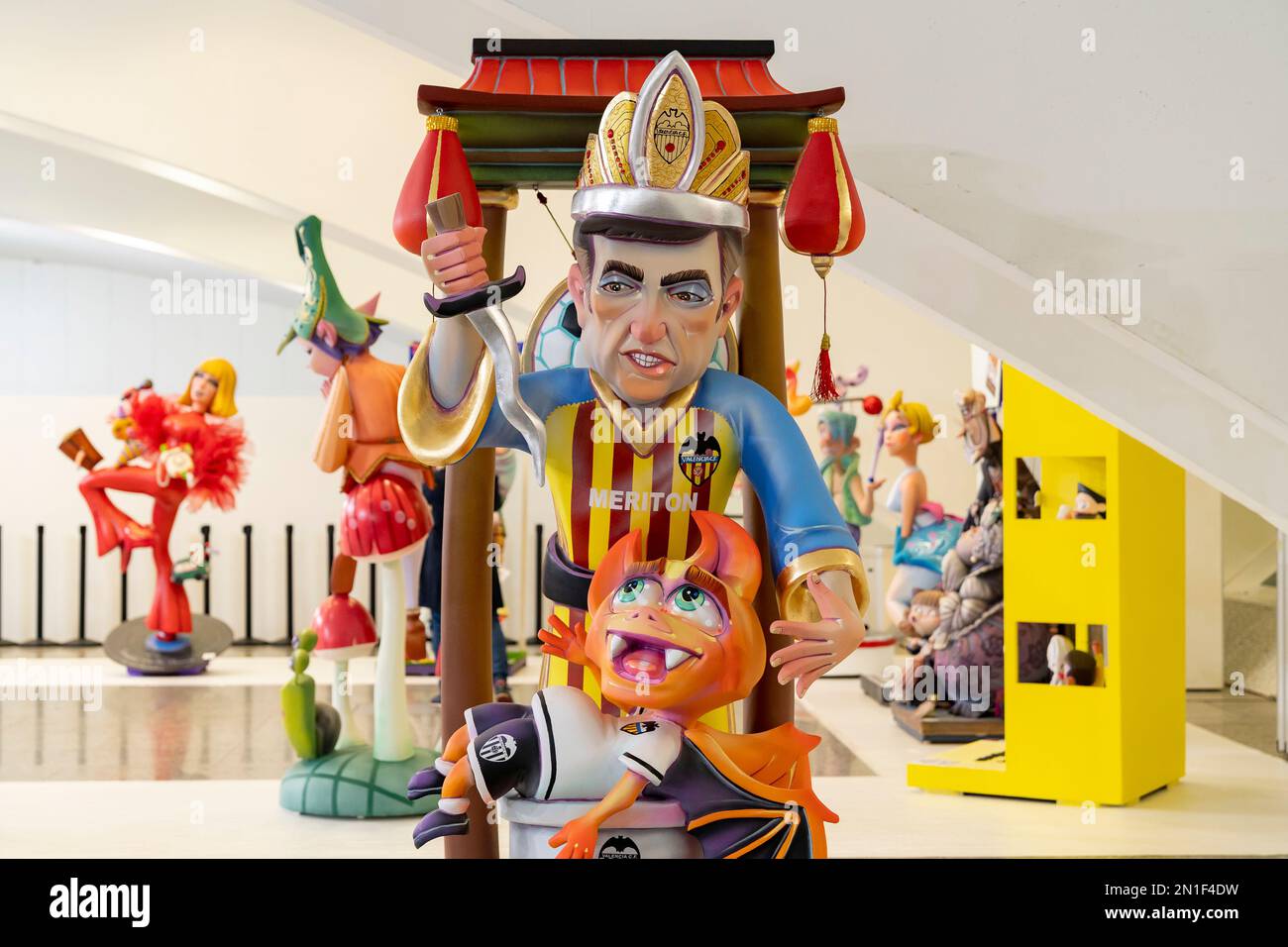 Valencia, Spain. 4th Feb, 2023. A Falla Ninot of Peter Lim, Singaporean ...