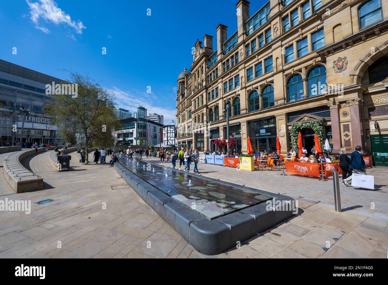 Exchange Square in Manchester city centre, Manchester, England, United ...