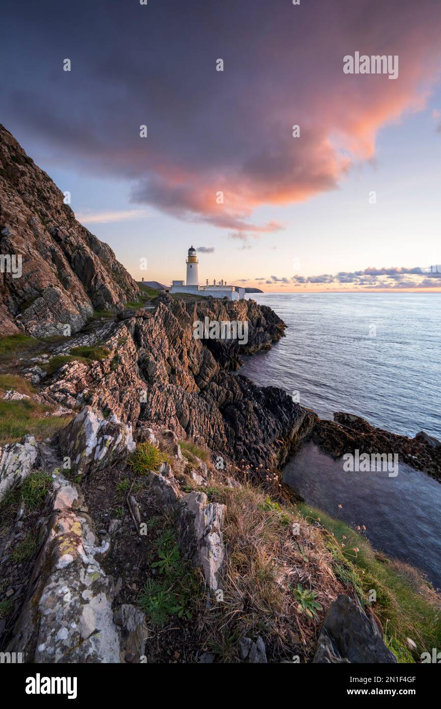 Sunrise view of the Douglas Head Lighthouse, Douglas, Isle of Man ...