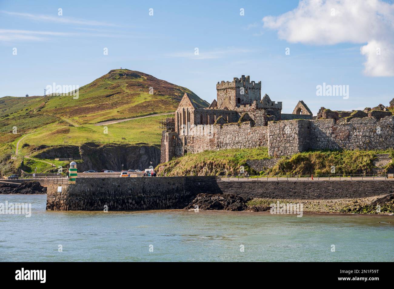 Peel Castle, Peel, Isle of Man, Europe Stock Photo - Alamy