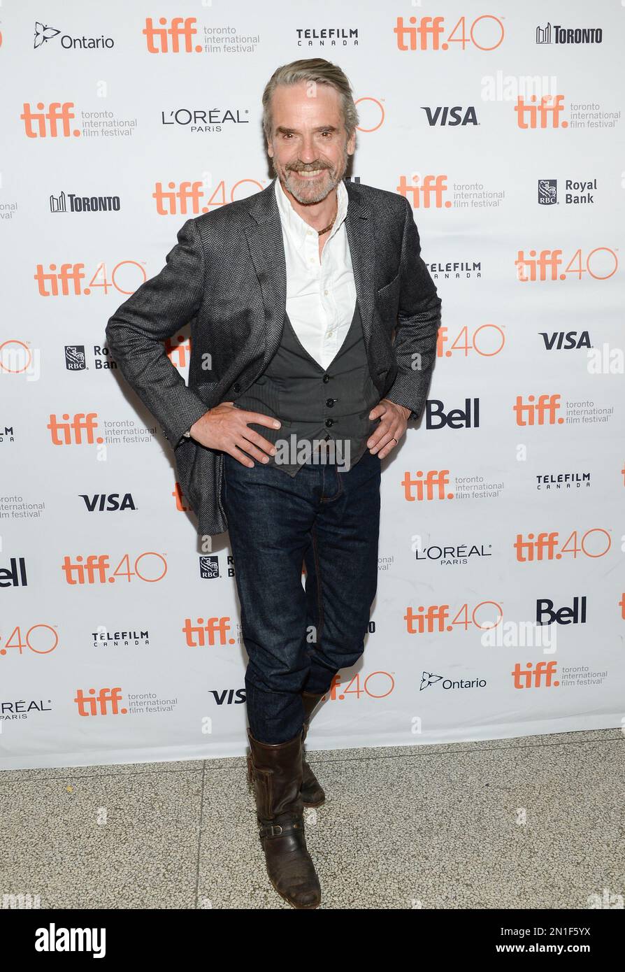 Actor Jeremy Irons attends the premiere for "High-Rise" on day 4 of the ...