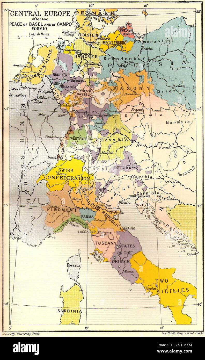 1797 europe map hi-res stock photography and images - Alamy