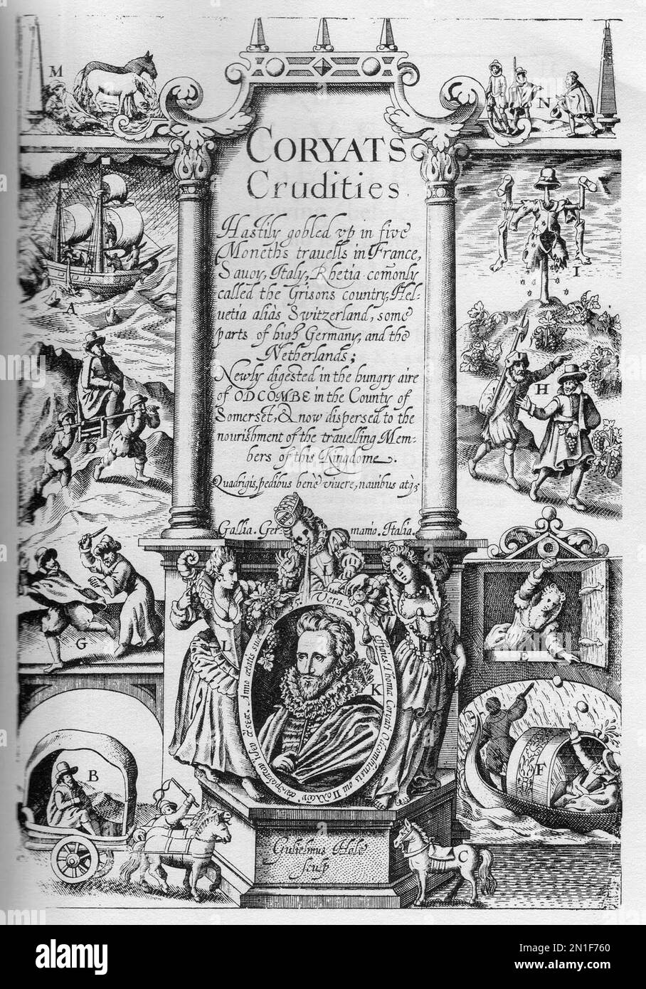 Page de titre des Coryat's Crudities Stock Photo - Alamy