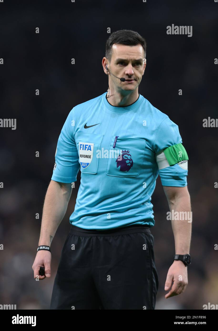 Referee Andrew Madley during the English Premier League soccer match ...