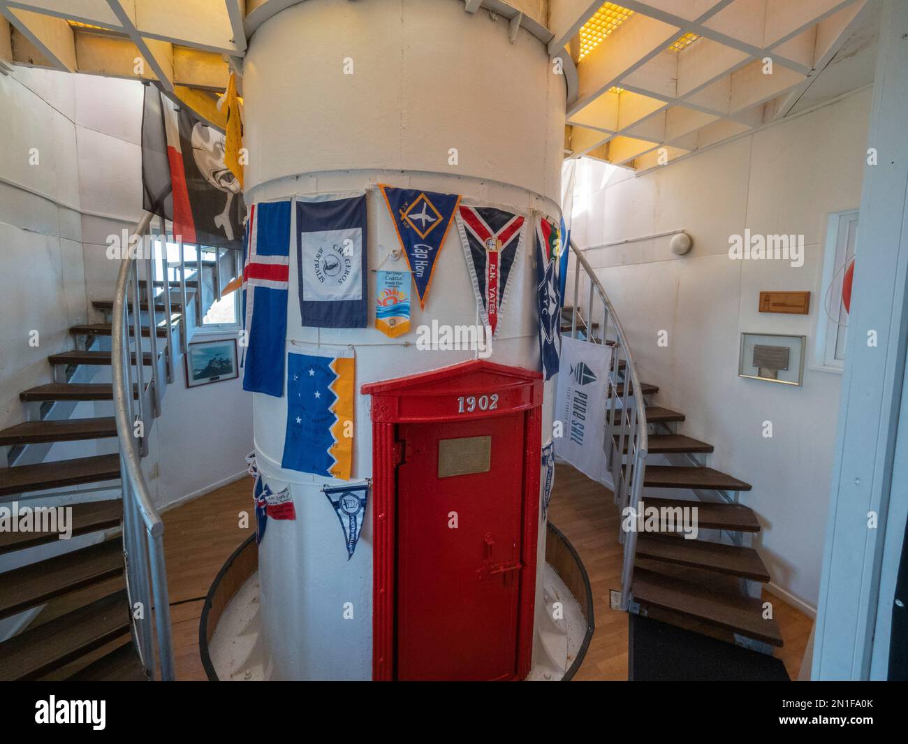 Interior view of the Cape Horn lighthouse at Cape Horn, Cabo de Hornos ...