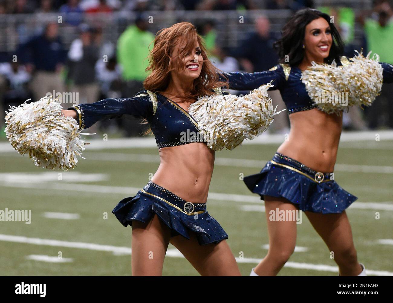 St. Louis Rams cheerleaders perform during the fourth quarter of an NFL ...