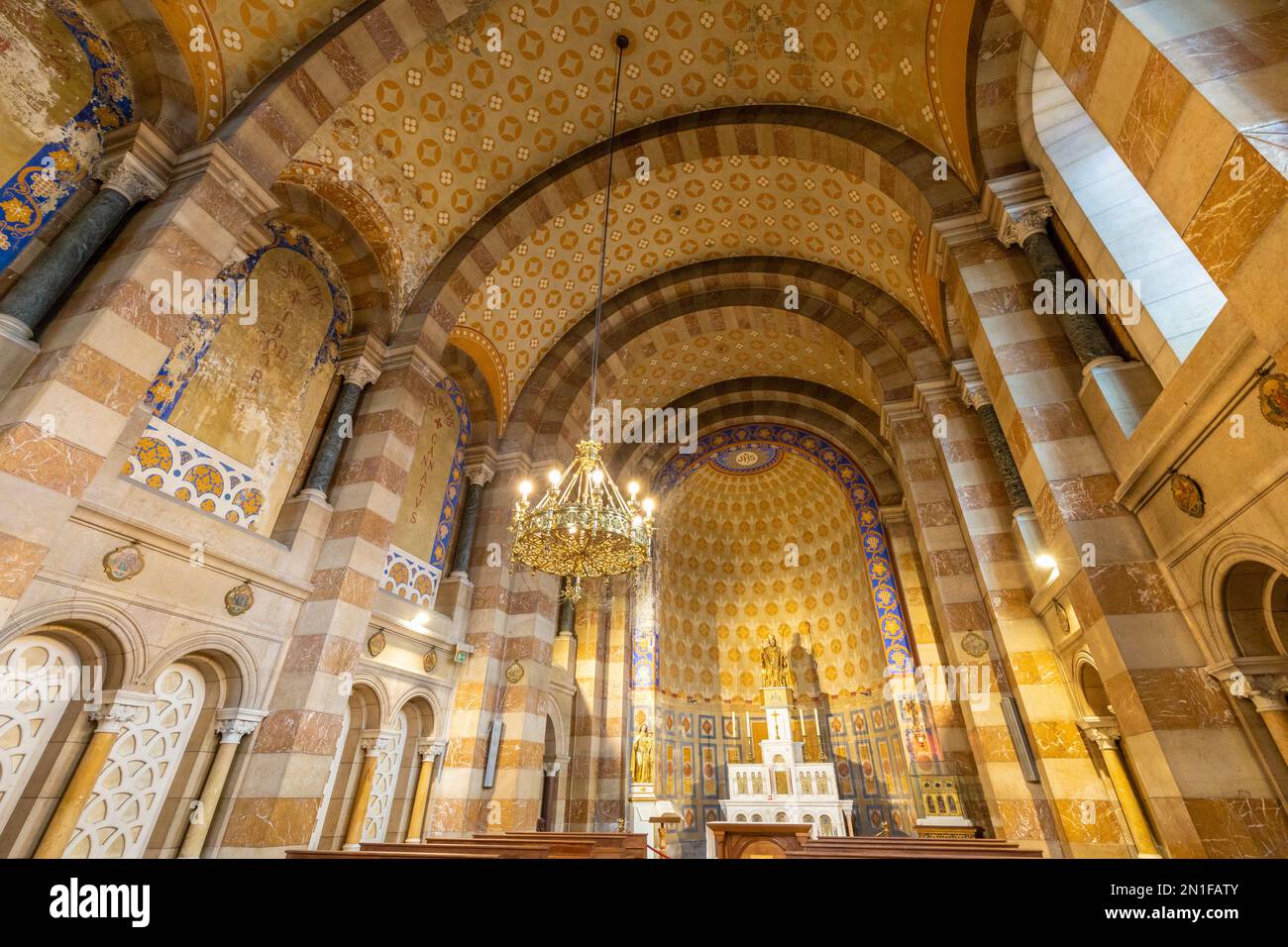 Interior of Marseille Cathedral, Marseille, Bouches du Rhone, Provence ...