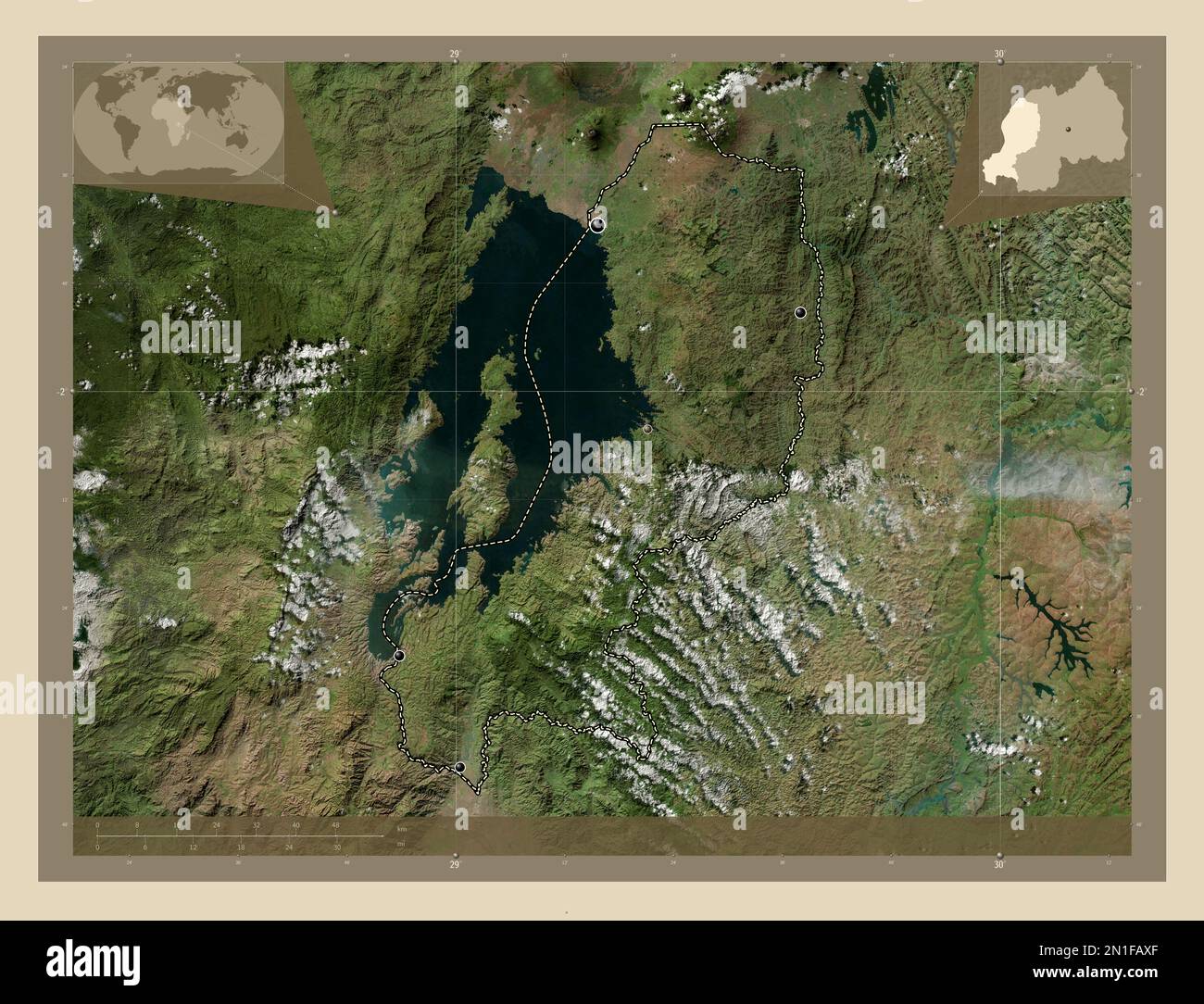 Rwanda map satellite geography hi-res stock photography and images - Alamy