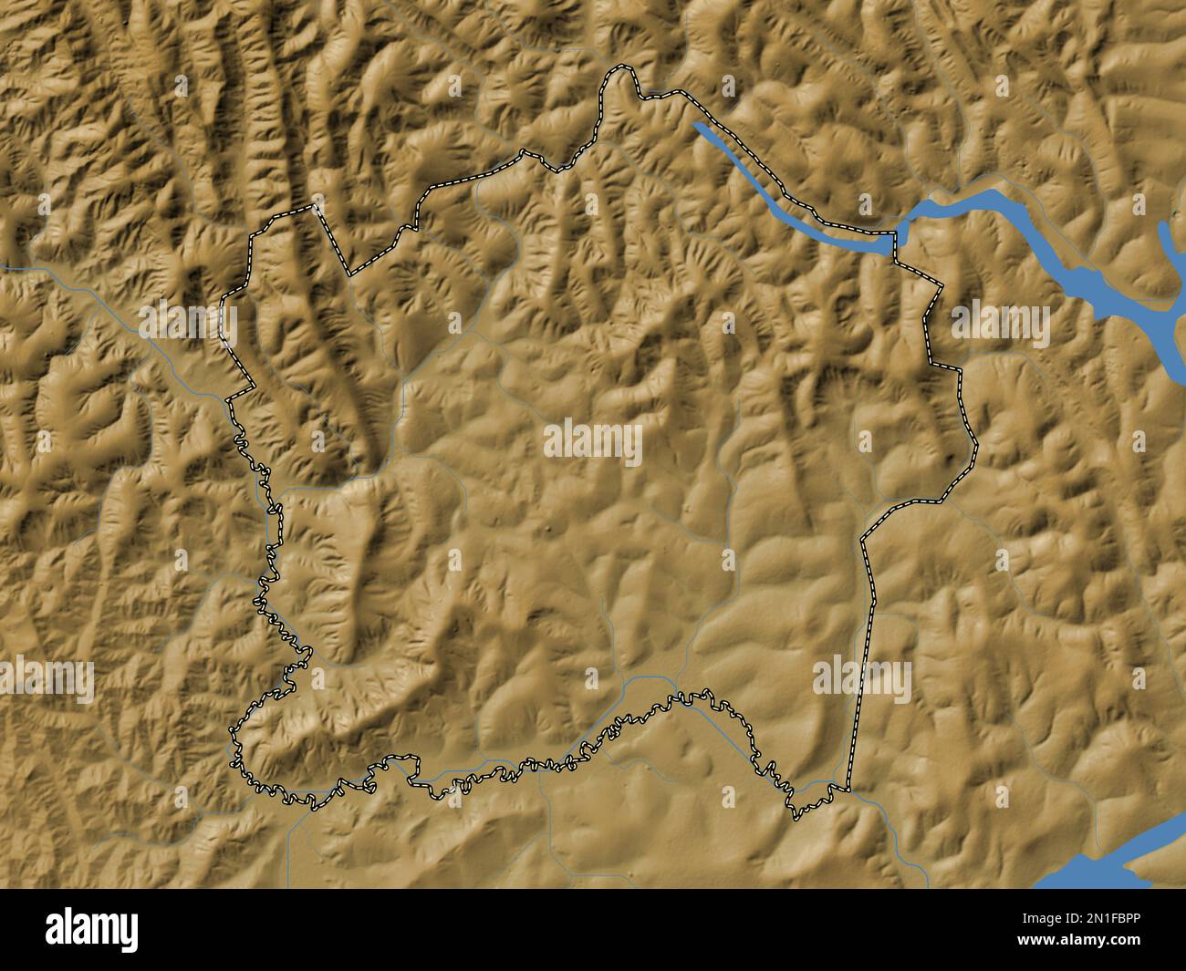 Umujyi wa Kigali, province of Rwanda. Colored elevation map with lakes ...