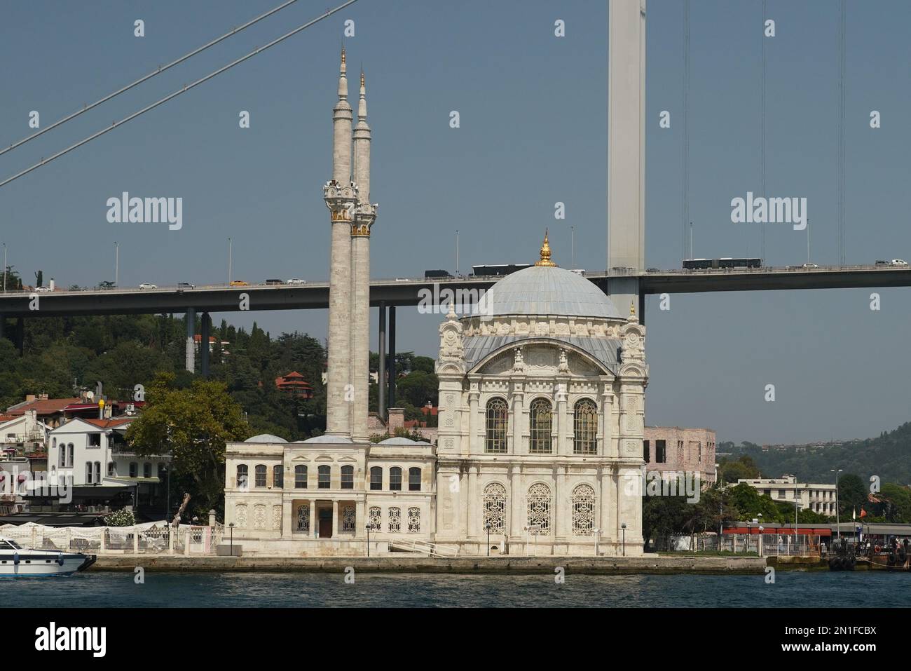 Buyuk Mecidiye Mosque in Ortakoy, Istanbul City, Turkiye Stock Photo ...