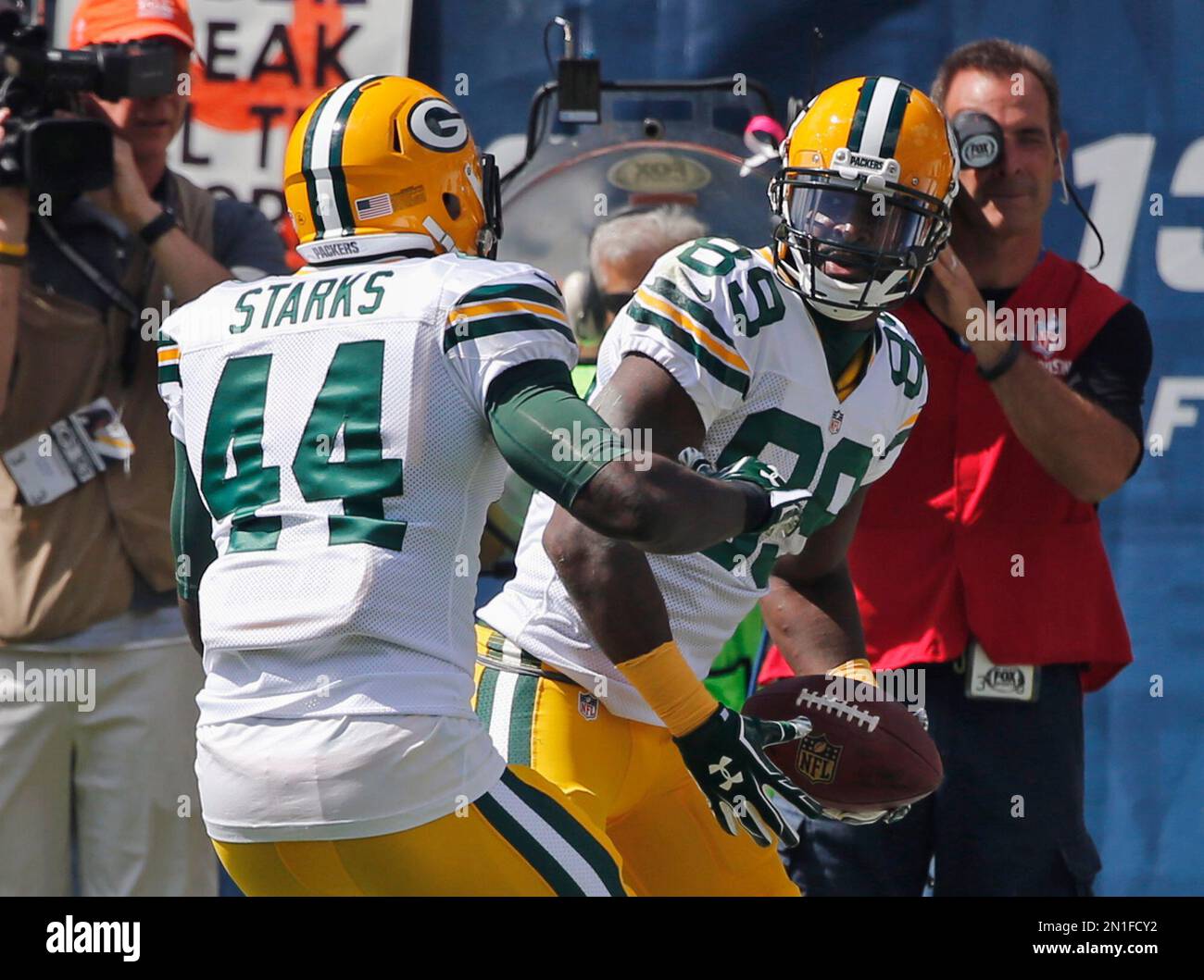 Green Bay Packers wide receiver James Jones (89) celebrates a touchdown ...