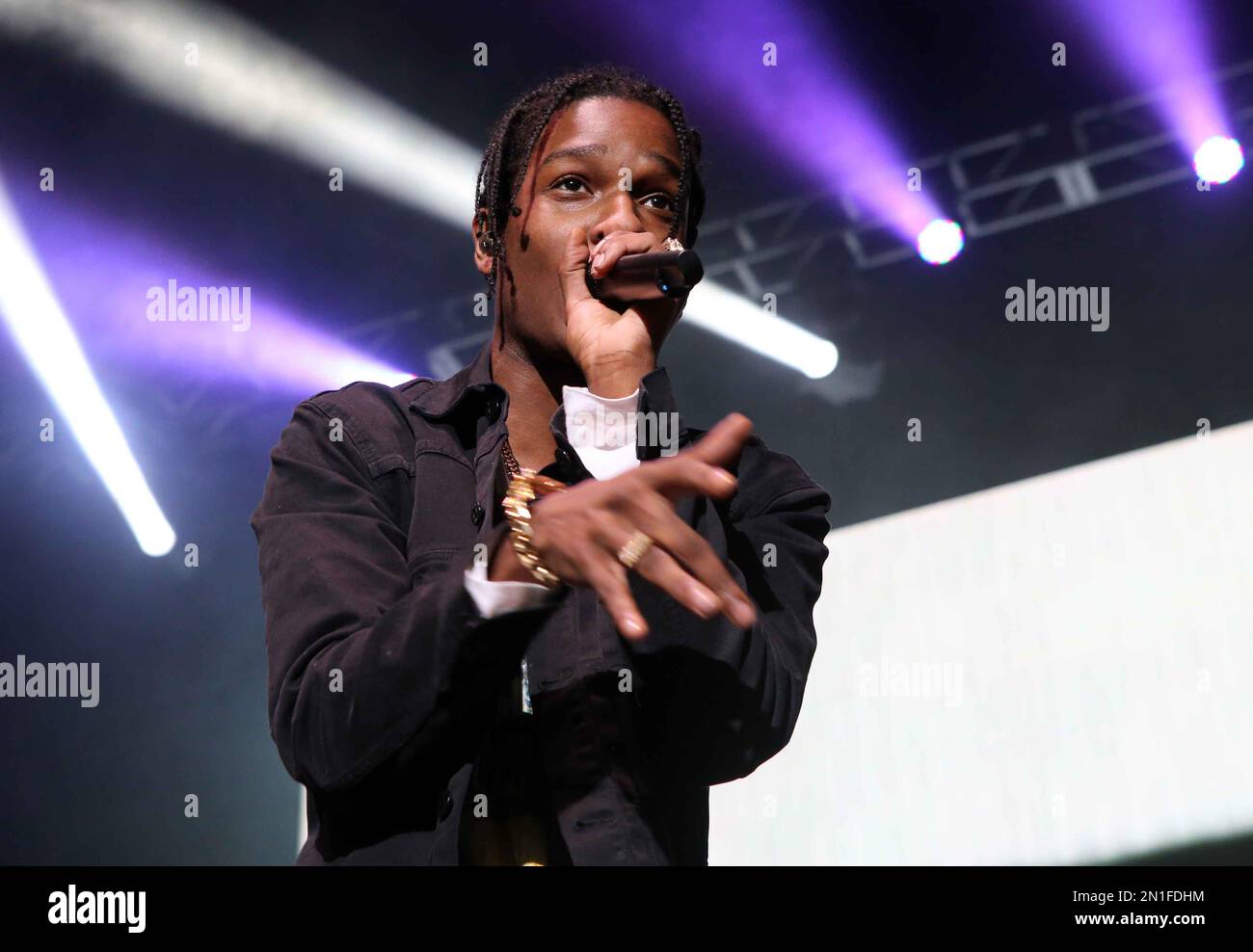 ASAP Rocky performs during ONE Musicfest 2015 at Aaron's Amphitheatre ...