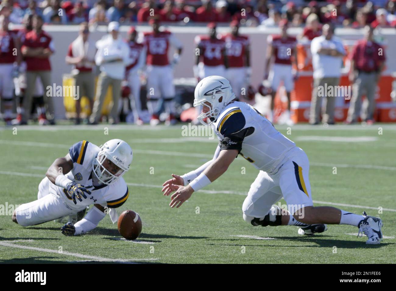 Toledo wide receiver Kishon Wilcher, left, and quarterback Phillip Ely ...