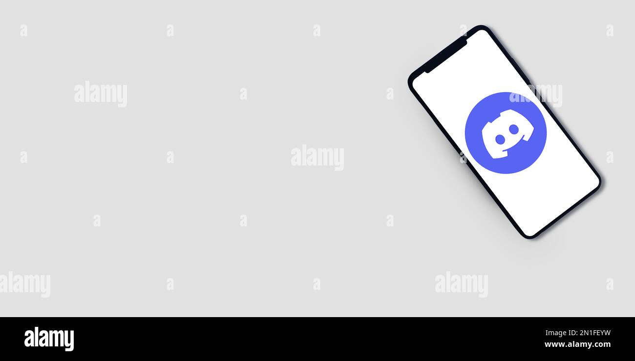A communication and messaging app discord on mobile screen with free ...