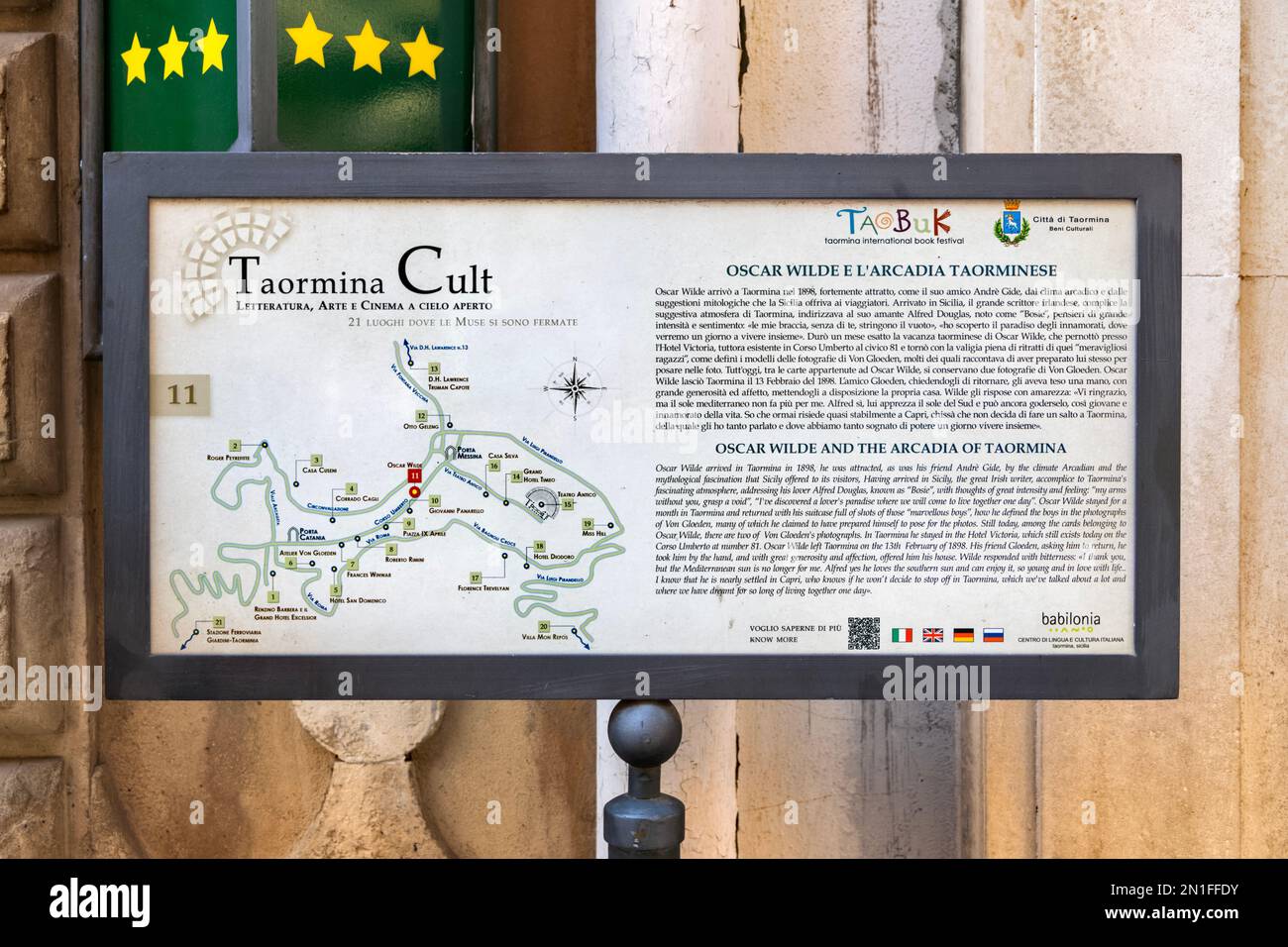 Taormina cult sign hi-res stock photography and images - Alamy