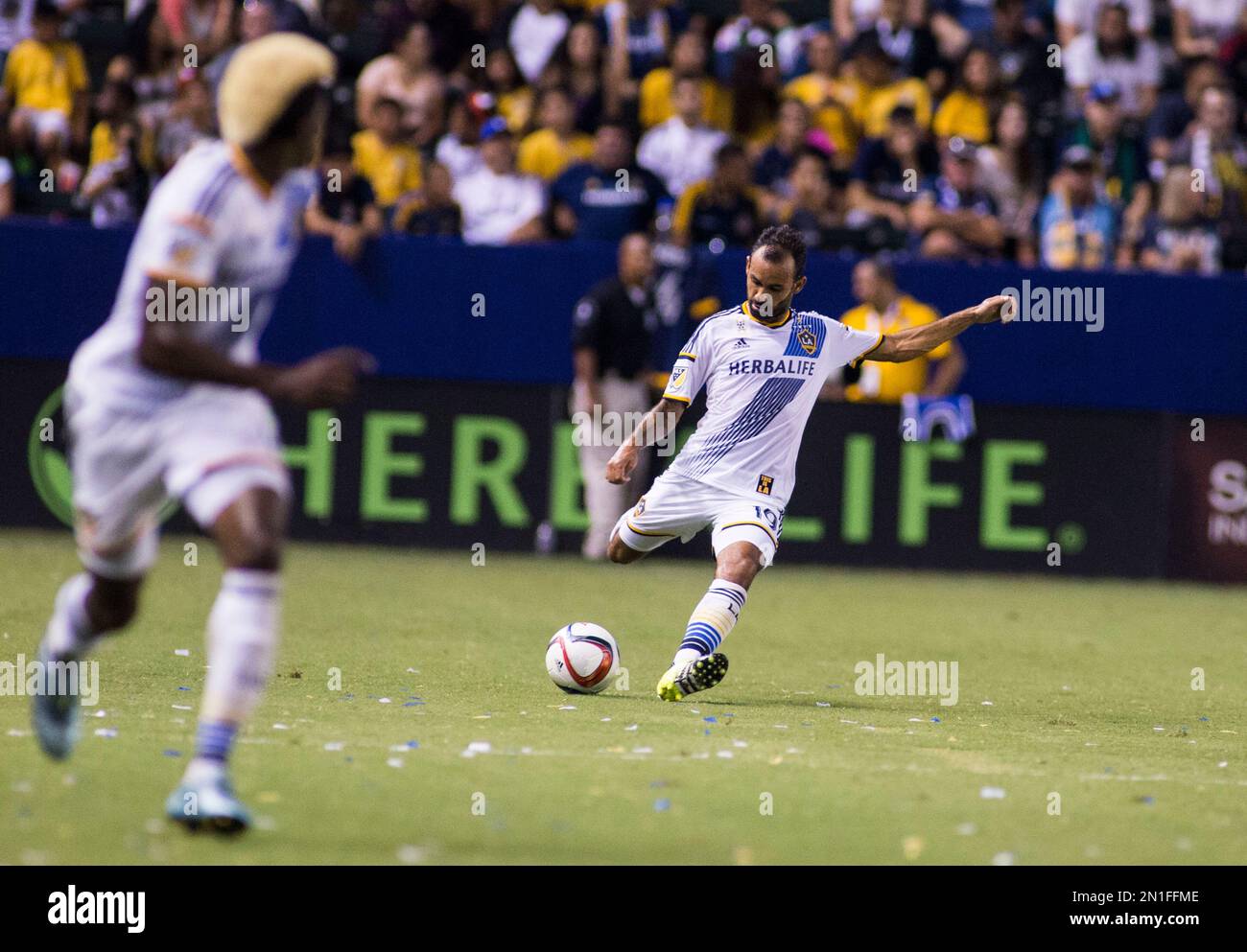 Los Angeles Galaxy midfielder Juninho (19) in action during an MLS ...