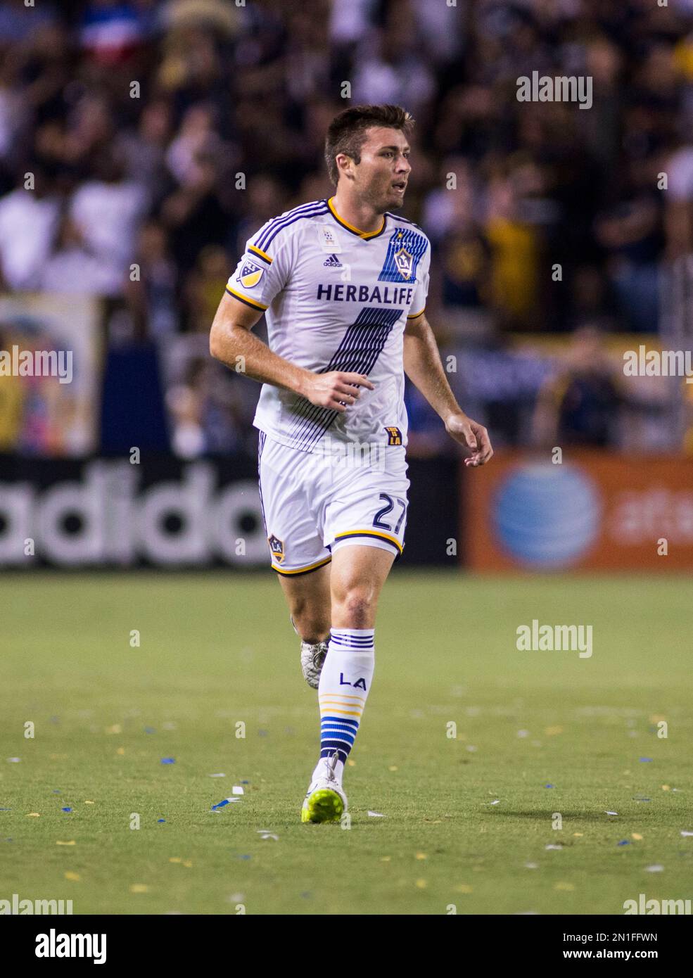 Los Angeles Galaxy defender Dave Romney (27) in action during an MLS ...