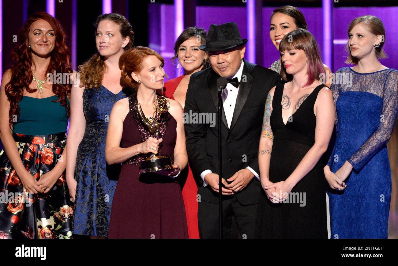 EXCLUSIVE - The team for "Emma Approved" accepts the award for ...