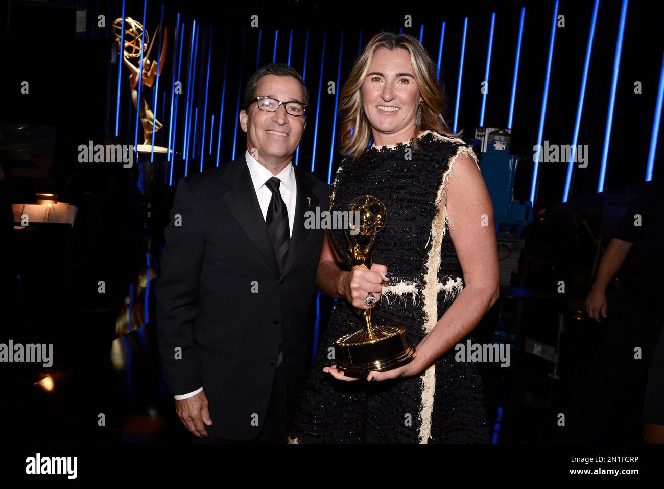EXCLUSIVE - Nancy Dubuc poses backstage at the Television Academy's ...