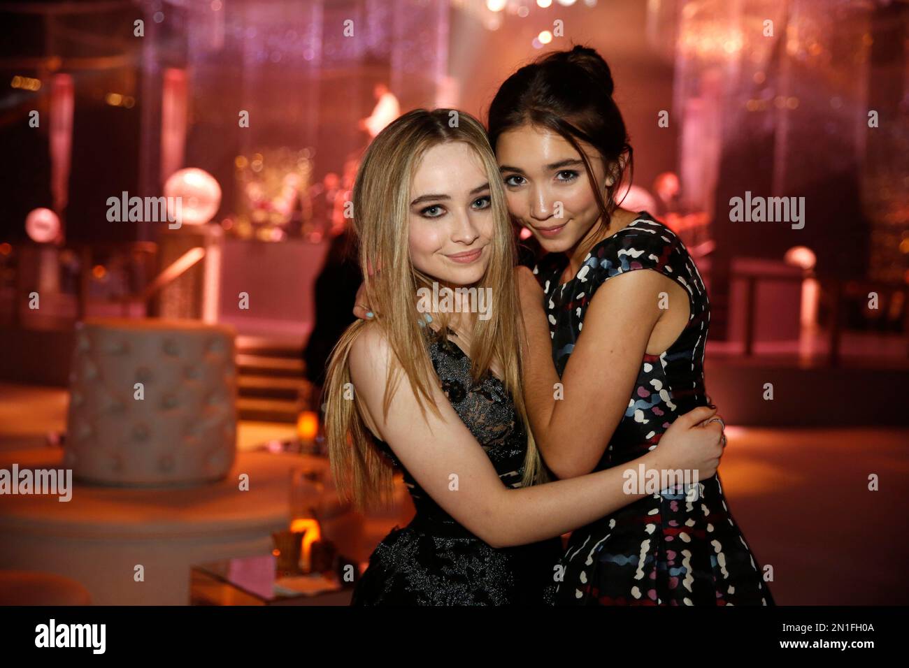 Sabrina Carpenter, left, and Rowan Blanchard attend the Governors Ball ...