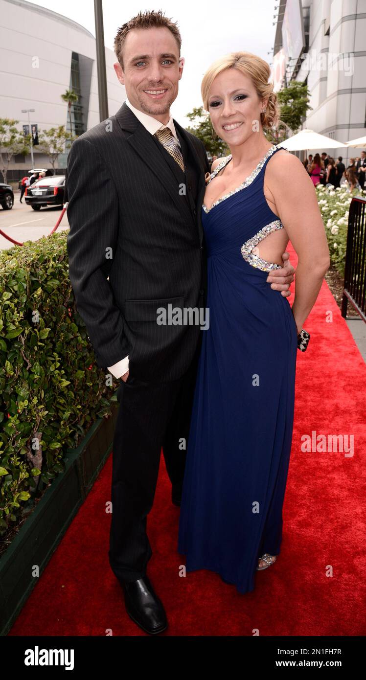 Jake Anderson, left, and Jenna Anderson arrive at the Television ...
