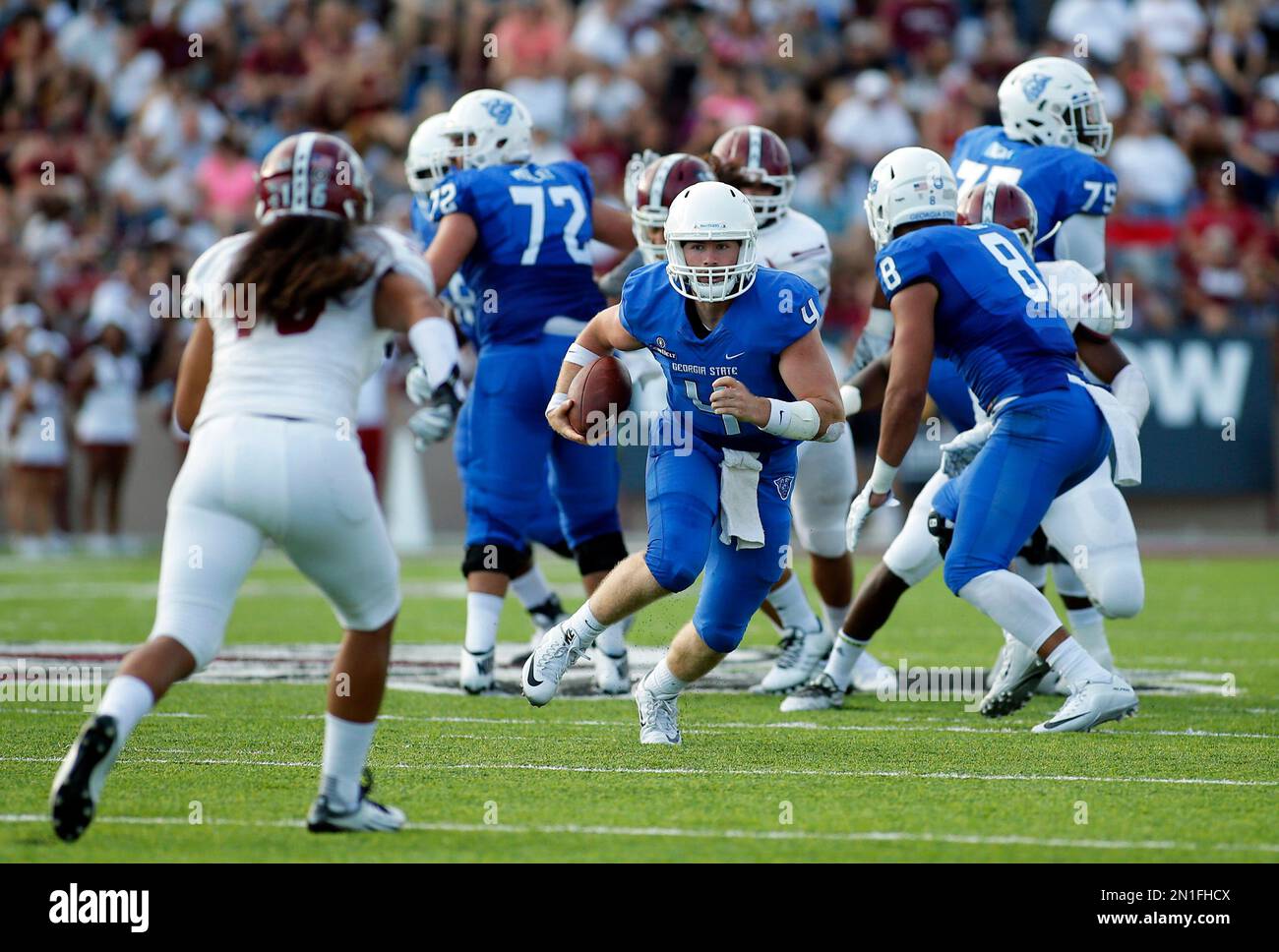 Georgia State quarterback Nick Arbuckle (4) runs for yardage during the ...