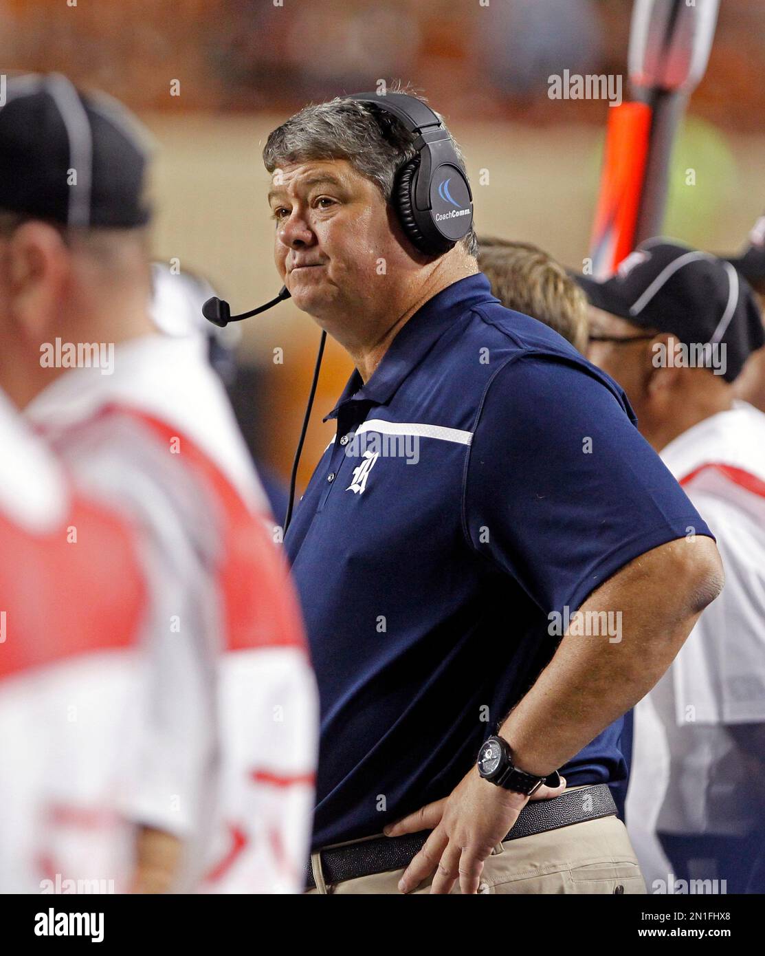 Rice head coach David Bailiff looks on during the second half of an ...