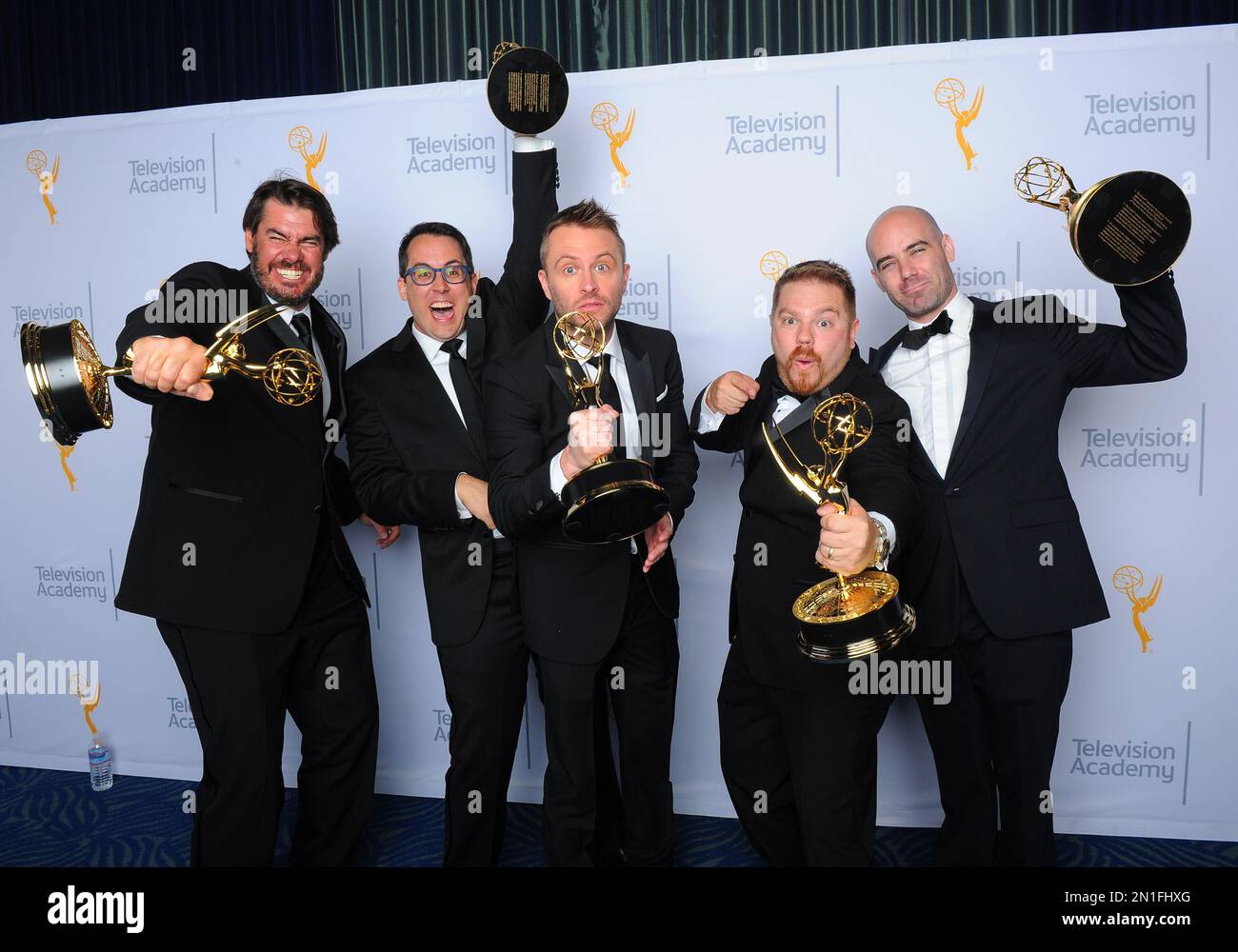 EXCLUSIVE - Jack Martin, from left, Joe Farrell, Chris Hardwick, Myke ...