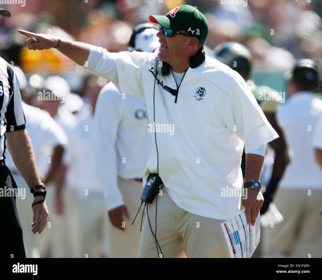 Colorado State Rams head coach Mike Bobo in the first quarter of an ...